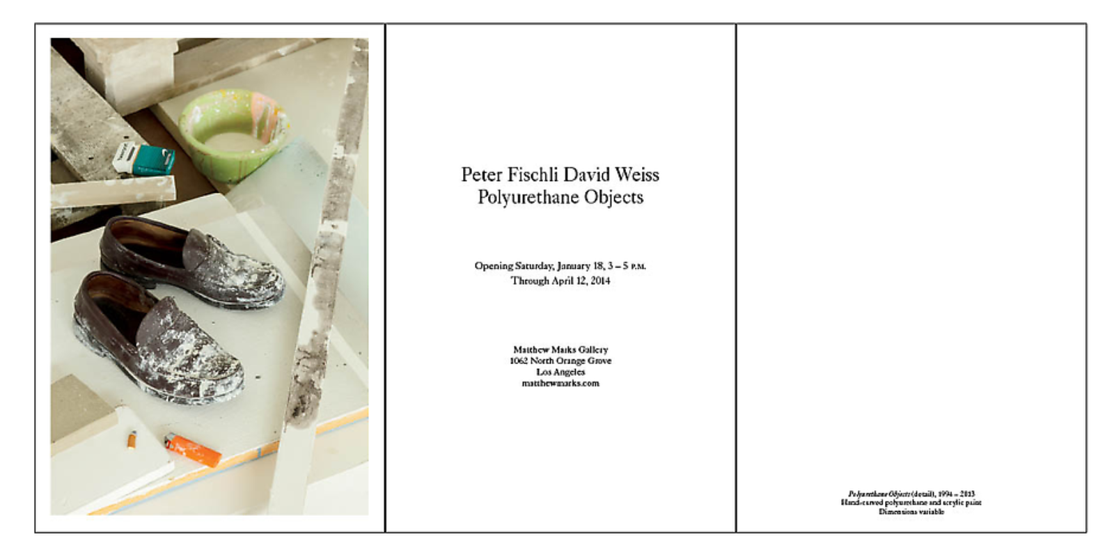 PETER FISCHLI DAVID WEISS Polyurethane Objects | Matthew Marks Gallery