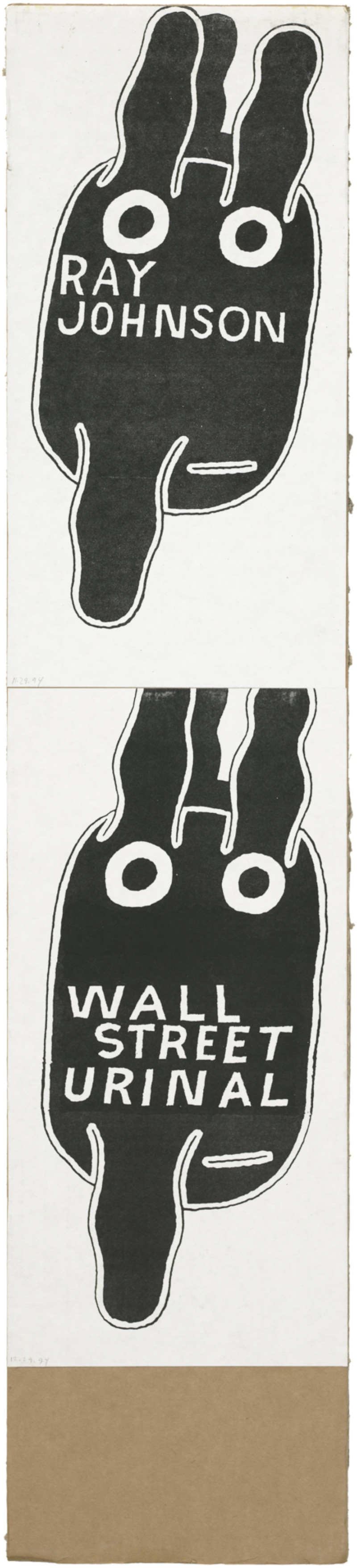 Untitled (Ray Johnson and Wall Street Urinal Bunnies), RAY JOHNSON ...